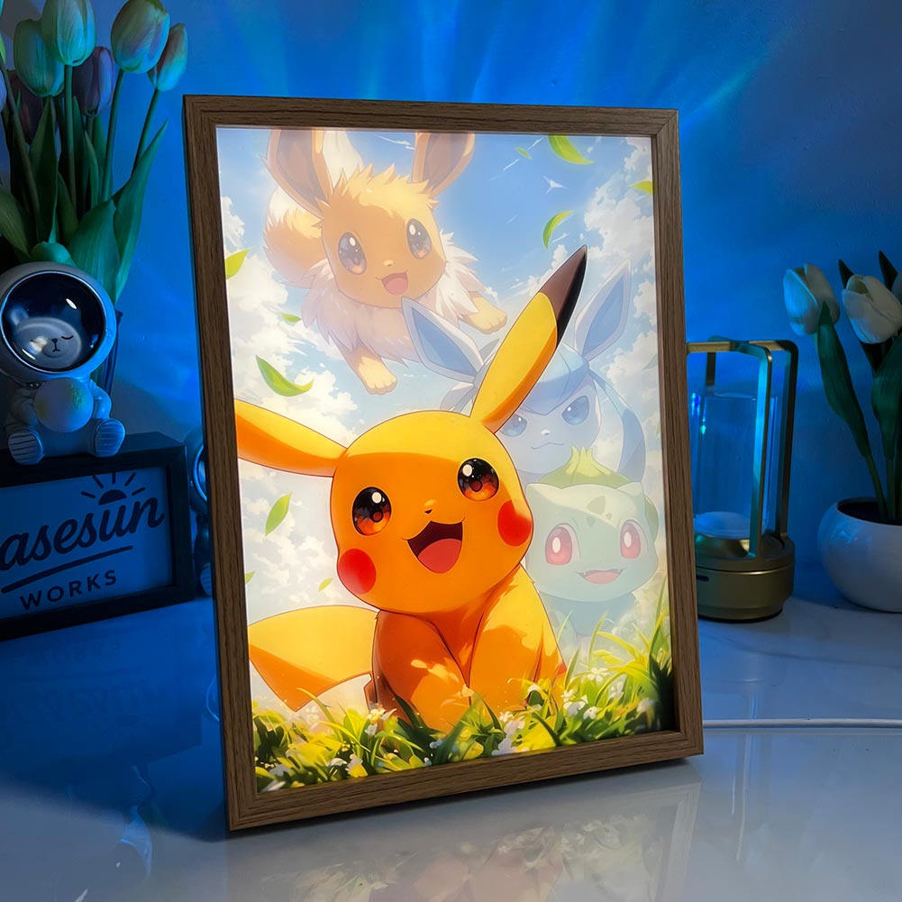 Pokémon LED Light Box Frame – Pikachu & Friends Edition – BASESUN
