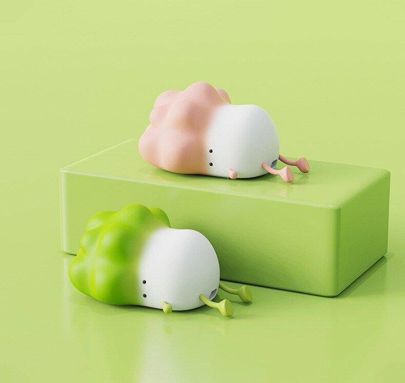 USB Cute Vegetable Cabbage Night Light Rechargeable Silicone LED Lamp ...